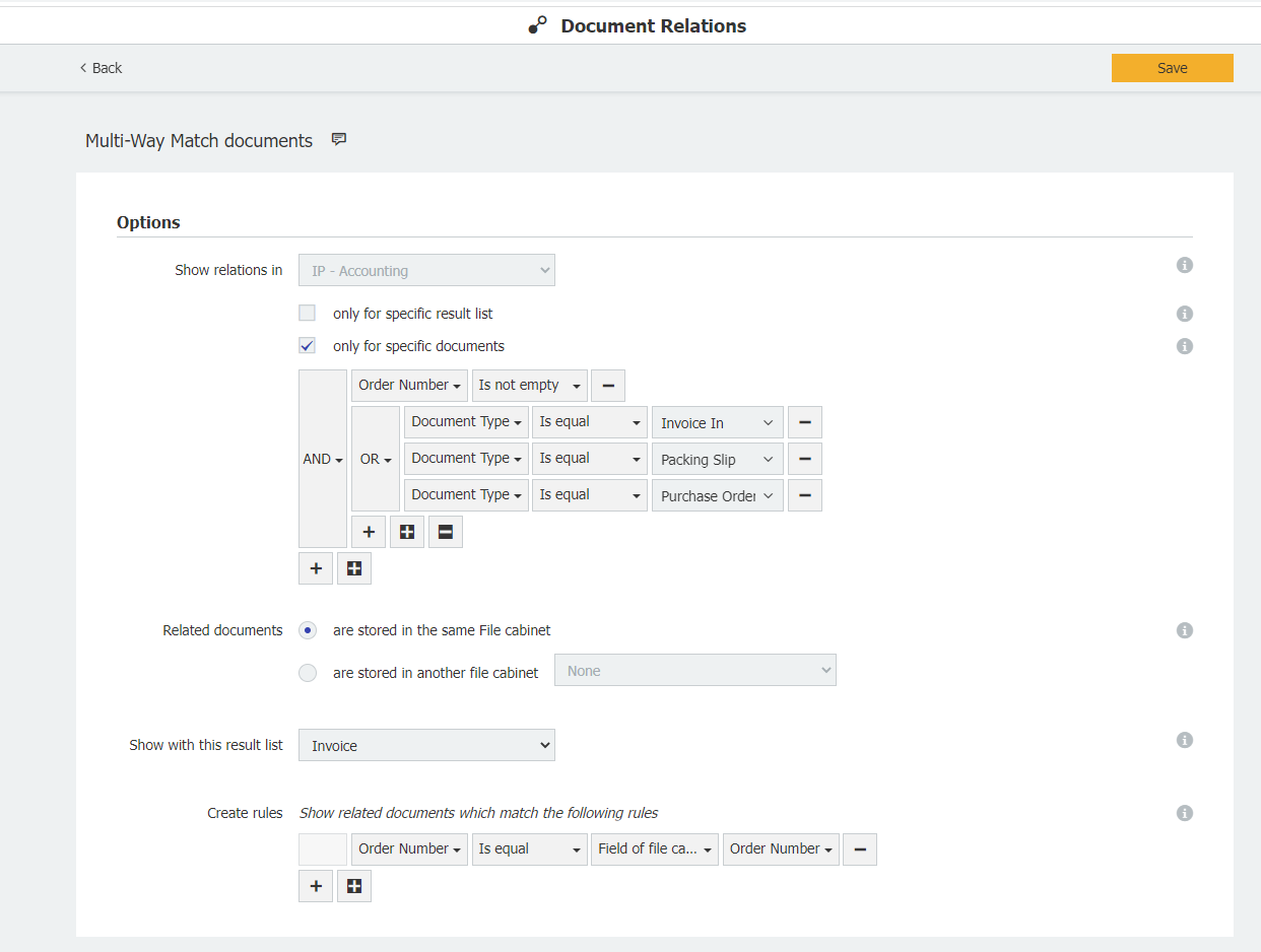 One click opens linked documents
