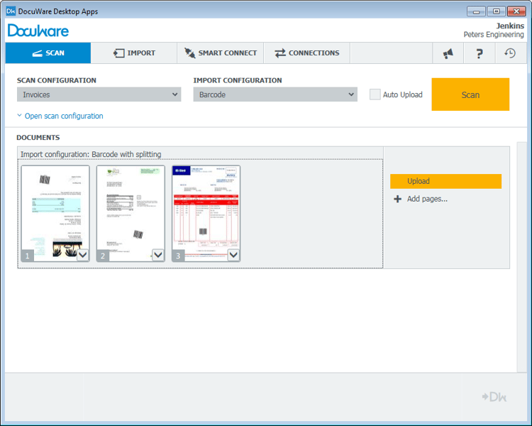 Scanning with DocuWare Web Client