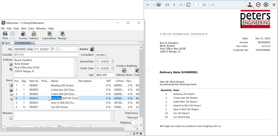 Quick search: Call up the right document from the archive for each process