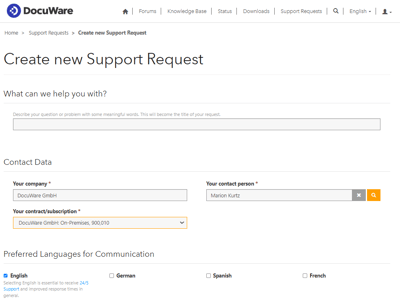 How to: Open a support request