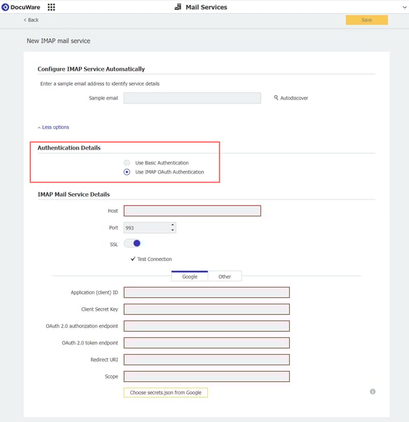 Change to OAuth authentication for mail services