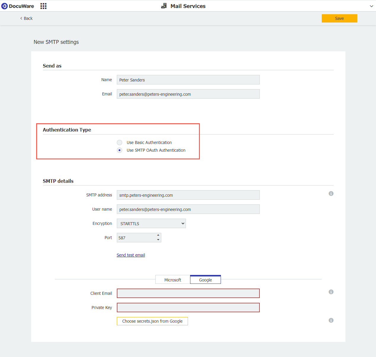Change to OAuth authentication for mail services