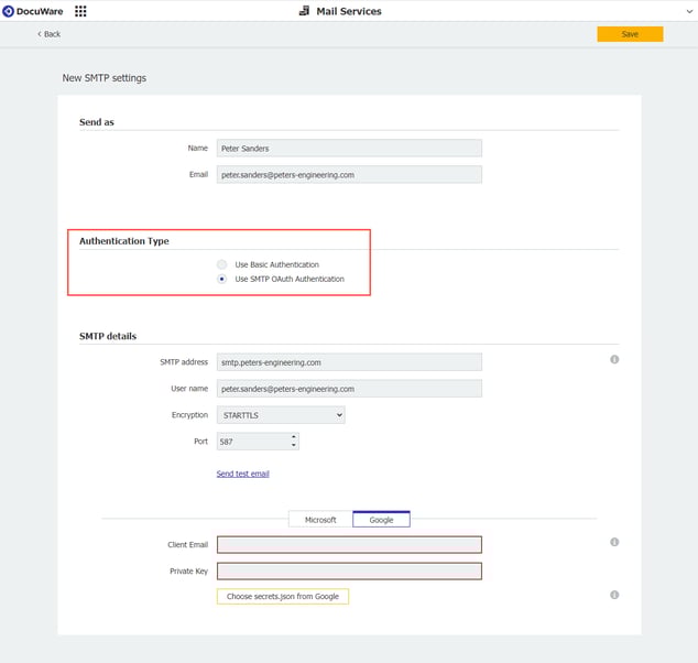 Change to OAuth authentication for mail services
