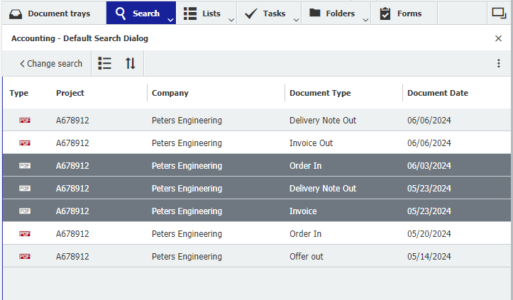 All at once: send or print multiple documents