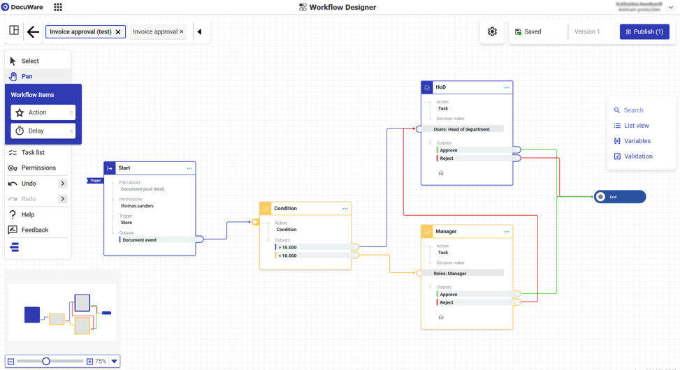 New DocuWare version with web-based Workflow Designer