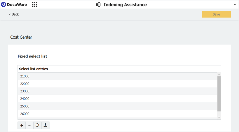 Stamps with fixed select lists - for error-free indexing