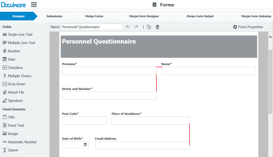 Create Forms Easily with Drag & Drop