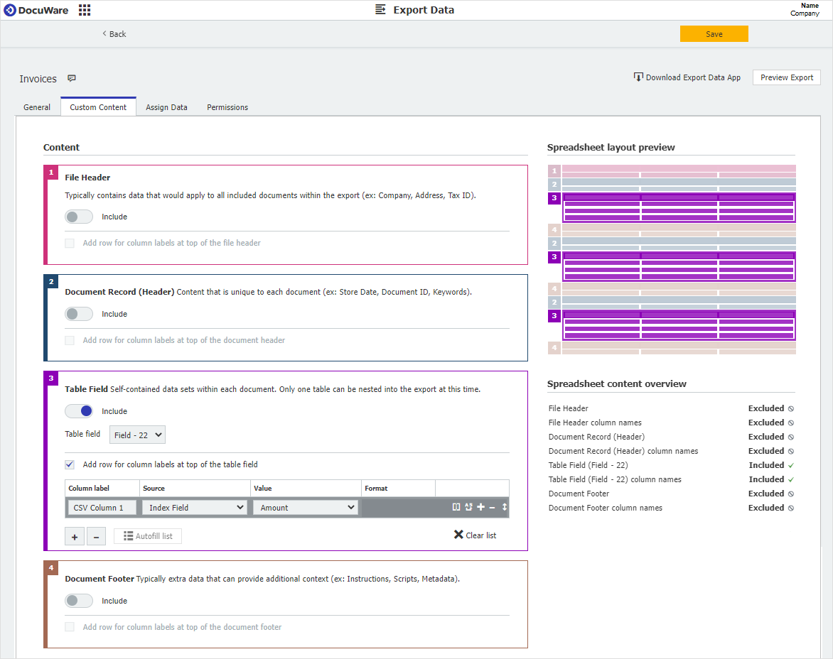 Perfect data export for accounting solutions