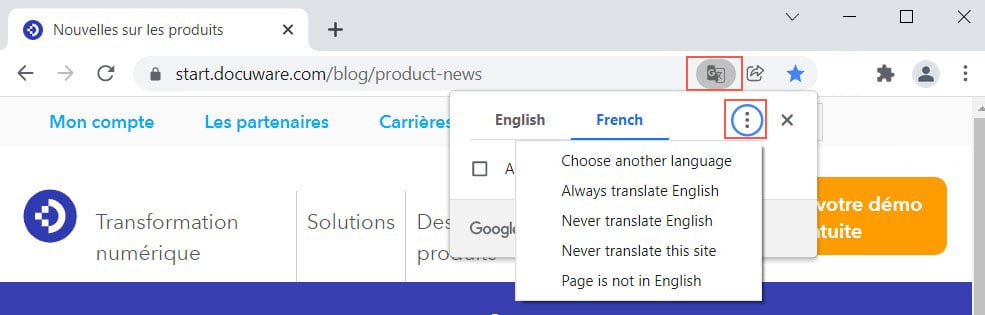 Need it in another language? It’s simple using a browser’s translation ...