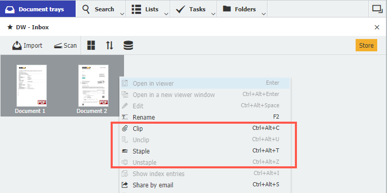 Merging documents: to clip or staple?
