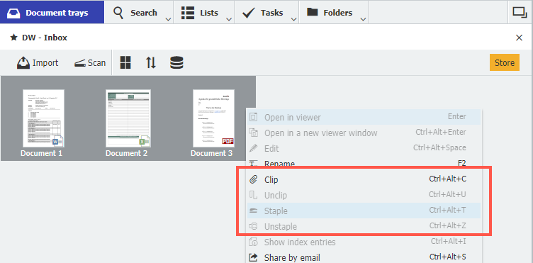 Merging documents: to clip or staple?