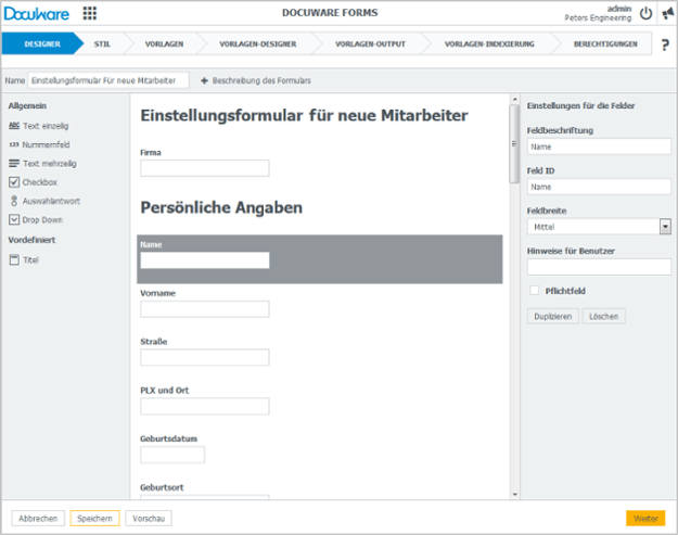 Daten von neuen Mitarbeitern optimal erfassen
