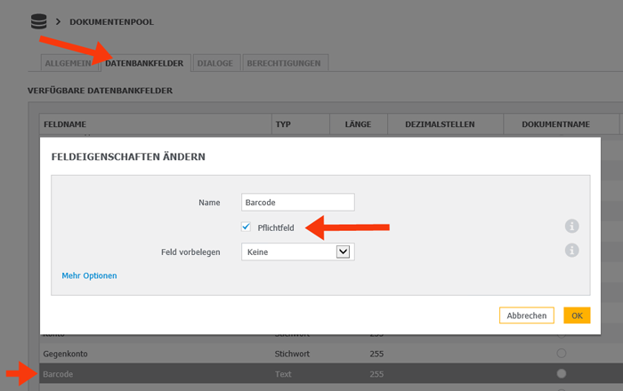 Mit Pflichtfeldern mehr Ordnung im Archiv