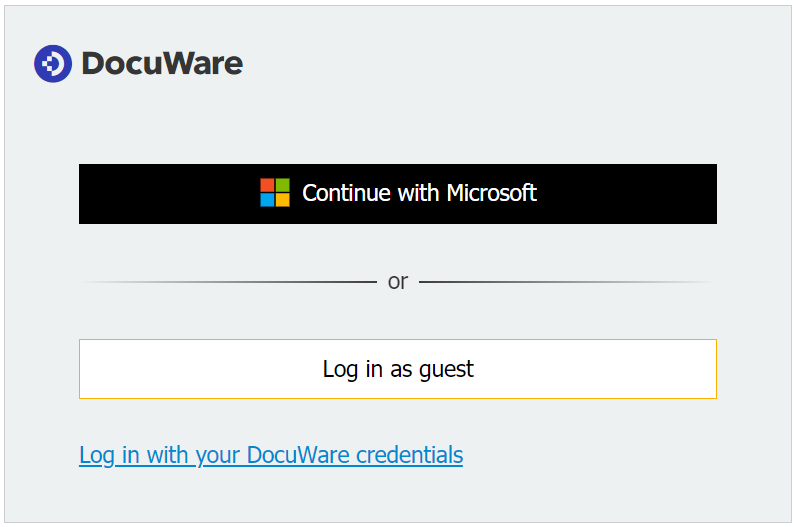 Securely log into DocuWare