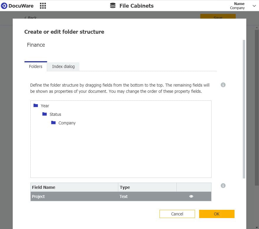 Folders in DocuWare: Many hierarchies lead to same documents