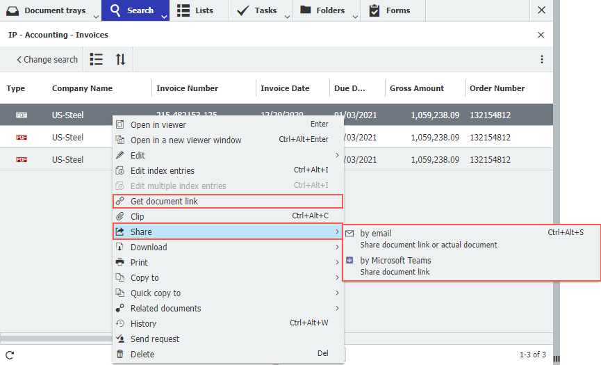 For best internal collaboration: Sharing documents as a link