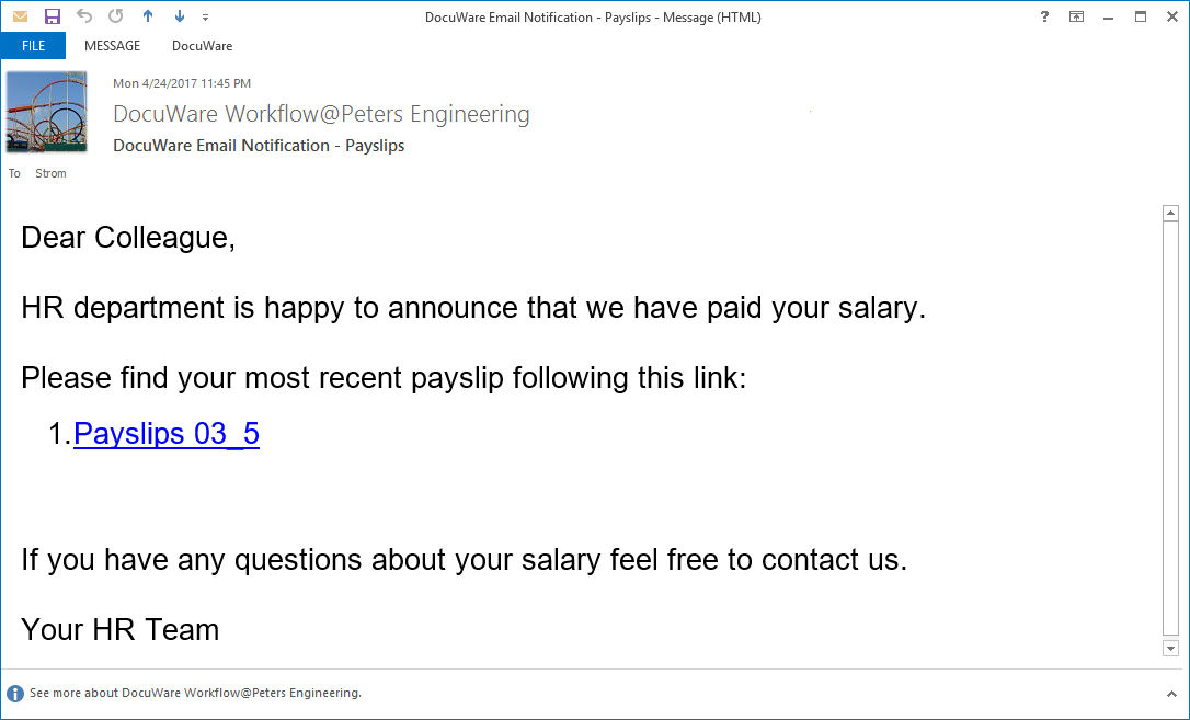 HR Series: DocuWare Distributes Paystubs