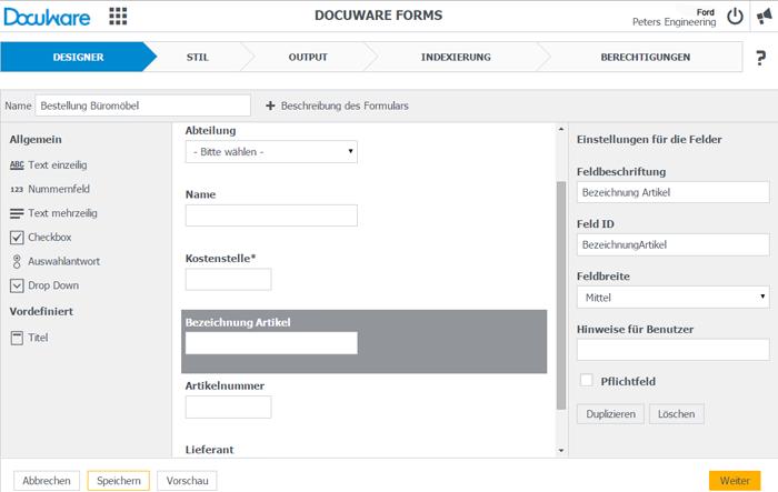 Mit Webformularen den Einkaufsprozess optimieren