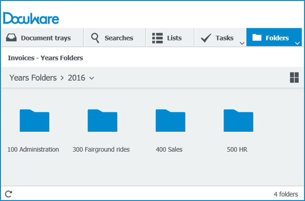Searching for Documents in Folders with DocuWare