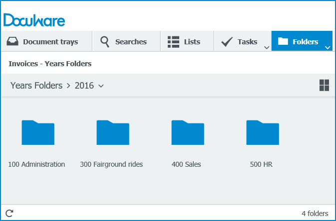 Searching for Documents in Folders with DocuWare