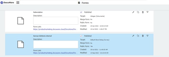 Send out survey forms – even to external users