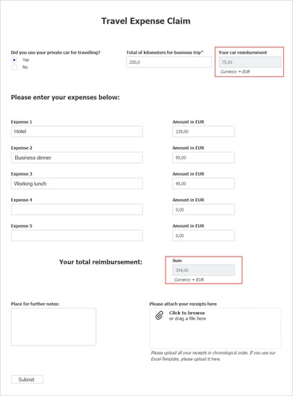 Let forms do the math for you