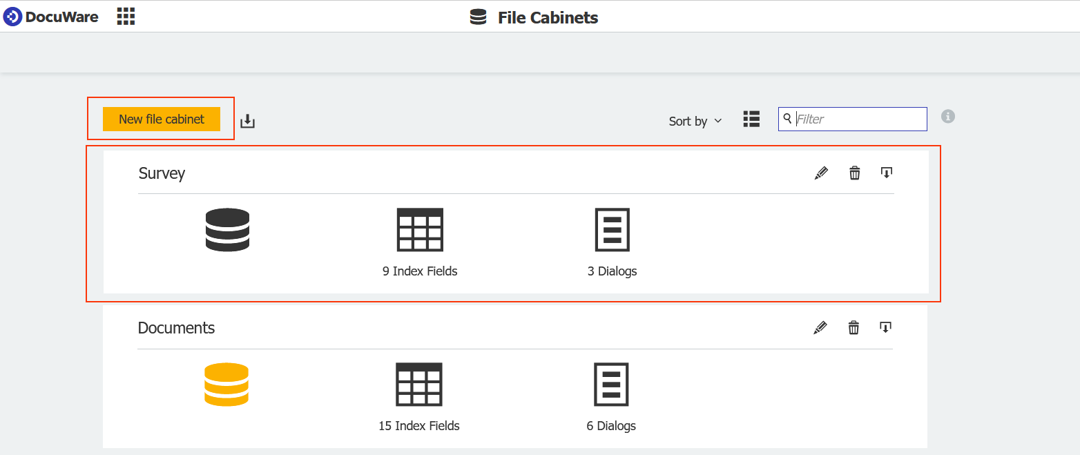 Online surveys using DocuWare forms: Options for analyzing responses